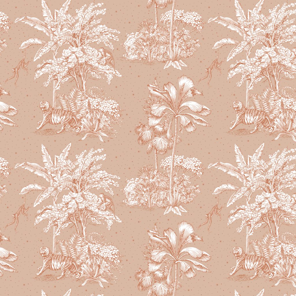 Behang Jungle Dream Brown May and Fay in trendkleuren