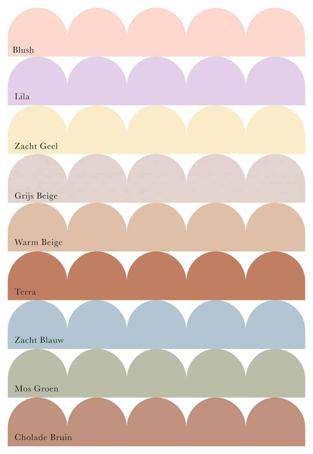 Zelfklevend behang in golvend structuur en trendy kleuren